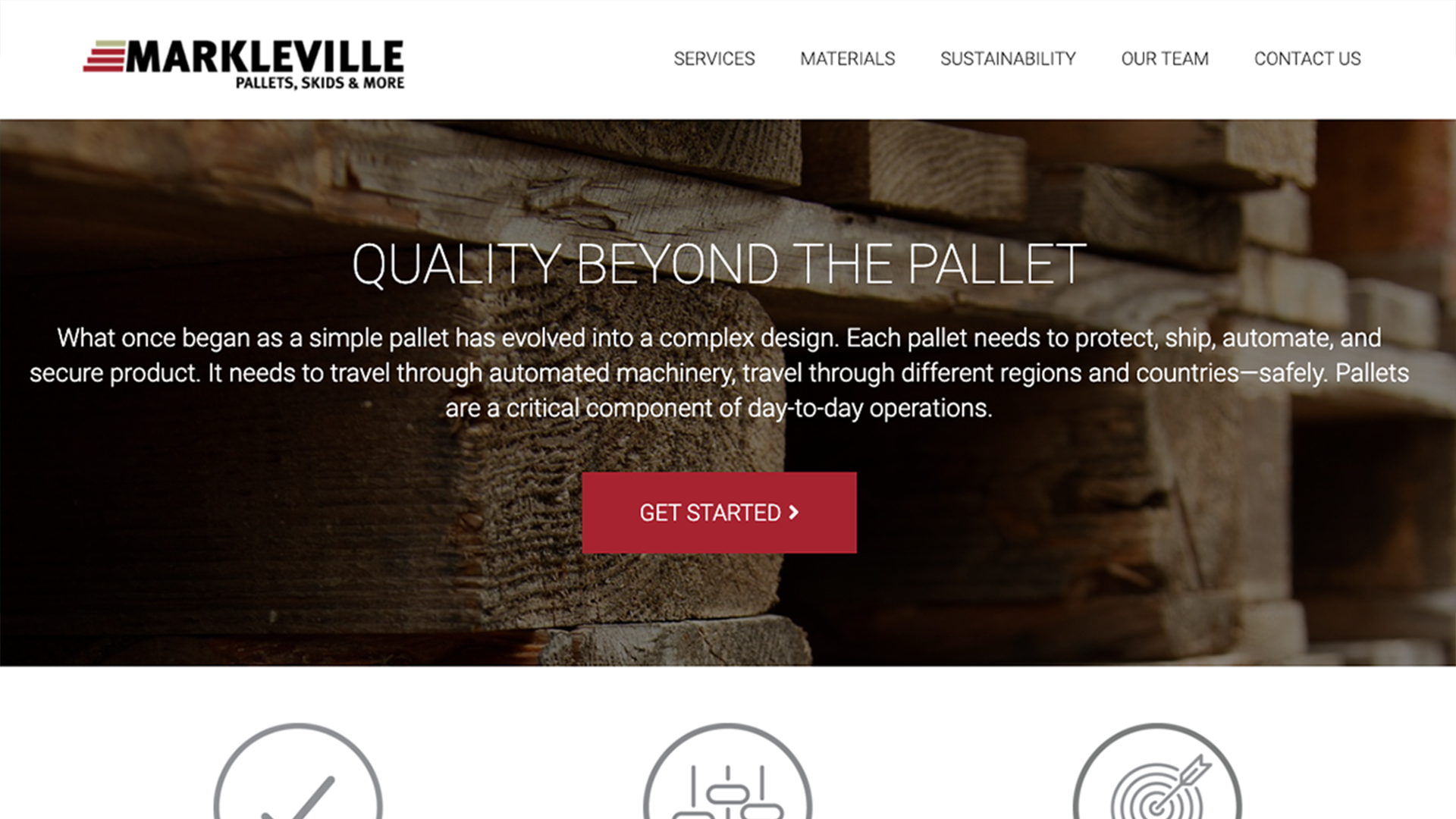 Markleville Pallets, Skids & More Website - Leslie Fredericks
